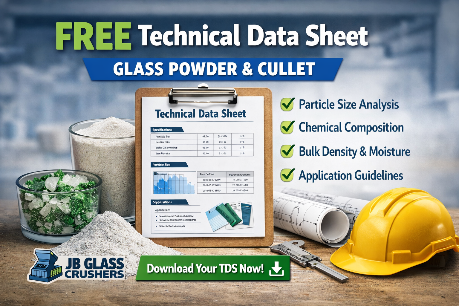 Free Technical Data Sheet | Glass Powder & Cullet Specs